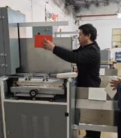 China Semi Auto Cover Casing In Machine auto case delivery precise alignment creasing for sale