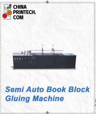 China Semi Auto Book Block Gluing Machine For Sewn Books Applies Cold Glue,Presses Book Block  Applies Cold Glue Evenly,Improves Efficiency  Saves Labor for sale