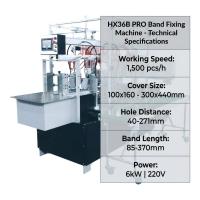 China HX36B PRO Notebook Finishing Machine Realizing Precise Elastic Closing Strap Fixing Procedure for sale
