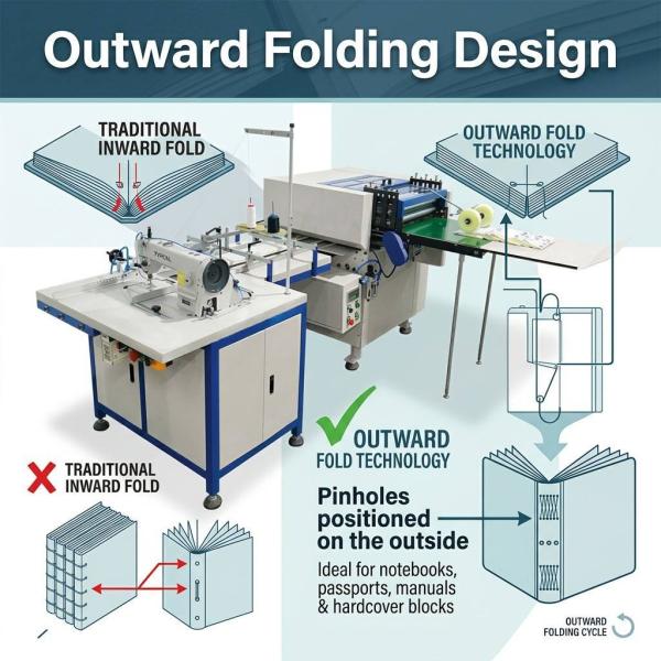 Quality HX1800CTSO Center Saddle Thread Sewing and Outward Folding Machine For Notebook for sale