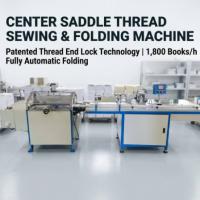 China Center Saddle Thread Sewing Inward Folding Machine With Patented Thread End Lock Function for sale