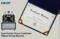 China Dual Station Honor Certificate Ribbon Fixing Machine for sale
