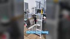 semi auto book cover casing in， photo books and other hardcover books and PU softcover books.