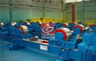 China 80T electric Bolt Adjustable Welding Rotator with travel Boogie , pipe roller stands for sale
