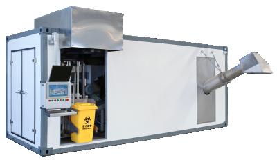China Hospital Infectious Bio Medical Waste Disposal Machine 82KW Automatic for sale