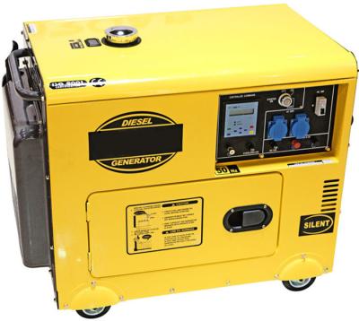 中国 5 つの KW AC ATS の車輪が付いている三相携帯用ディーゼル発電機セット 販売のため
