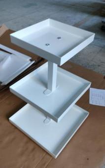 China Metal 3 Tier Display Stand Square Metal Store Fixture 26.5