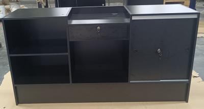 China Melamine Finish Retail Counter Display Wood Unit Customized Shop Display Cabinet for sale