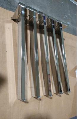 China Antirust Grid Wall Faceout Shop Fitting Hooks Metal Rectangle Straight Arm Hooks for sale