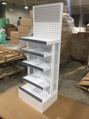 China Tower Style Pegboard Wall Display Racks For Retail Stores With Price Insert for sale
