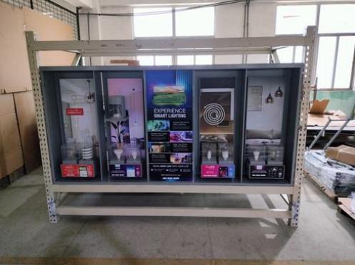 Quality 99" Connected Lighting Display Cases Gray Retail Display Cases Anti Corrosion AT for sale