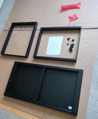 China AT-0263 Customized Display  End Table, Matte Black Metal Square Side Table for Living Room for sale