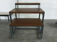 China Wood Top Nesting Table Set with Metal Frame for sale