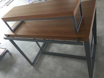 China Wood Top Nesting Table Set with Metal Frame for sale