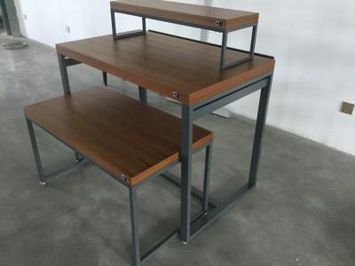 China Wood Top Nesting Table Set with Metal Frame for sale