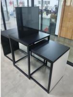 China FOS Table Unit - Black Modern Stackable Side Tables for sale