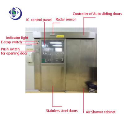 Cina Lato 3 che soffia una stanza della cascata di particelle dello specchio SS304 della persona con luce UV in vendita