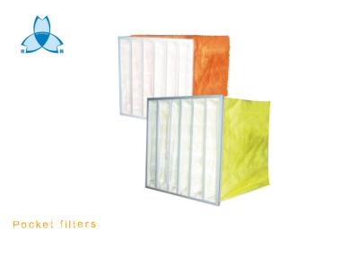 China Medium Efficiency F7 Non Woven Air Filter With 5 Pockets , 595*595*500 for sale