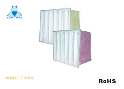 China Medium Efficiency F7 Non Woven Air Filter With 5 Pockets , 595*595*500 for sale
