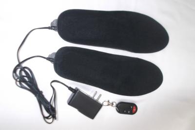 China heating EVA insoles with remote controler heating VELVET insoles factory
