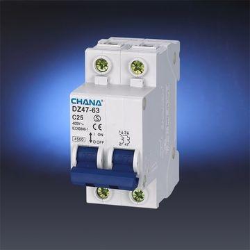 China MCB with 4.5kA Breaking Capacity, IEC 6898/EN 60898 IEC60947-2 for sale