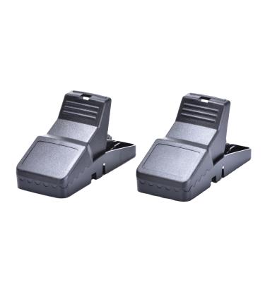 China Milieuvriendelijke binnenshuisbestrijding van ongedierte Zwarte plastic muizenvallen voor muizenbesmetting Te koop