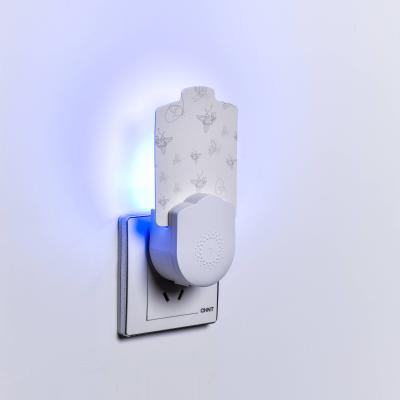 China Stocked Plug in Glue Board Sticky Mosquito Trap Lamp UV Light Insect Gnat Bug Moth Killer Pest Control for sale