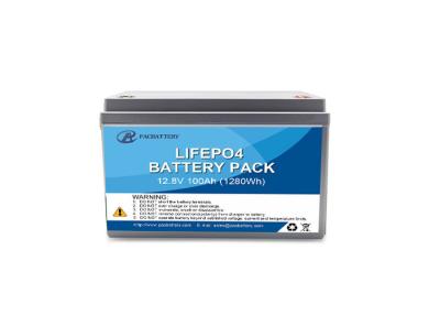 China 12.8v 100ah Deep Cycle Battery , Li Ion Phosphate Battery Pack For Camper for sale