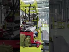 2 Extruders Co Extrusion TPE Carpet Backing Machine con velocità regolabile