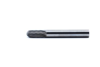 China SC-1M Solid Carbide Ball Nosed Cylinder Burr Single Cut 50mm Length For Machining for sale