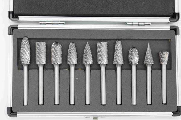 Quality Double Cut Burr Bit Set 10 Piece Set Suitable For General Metal Processing for sale