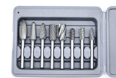 China 8 Piece Carbide Rotary Burr Set 6mm Shank Tooth And Shape Customizable for sale