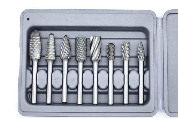 Quality 8 Piece Carbide Rotary Burr Set 6mm Shank Tooth And Shape Customizable for sale