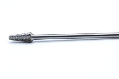 China SL-4ZML6 Double Cut Taper with Radius Carbide Burr with 150mm Shank for Internal Corner Work for sale
