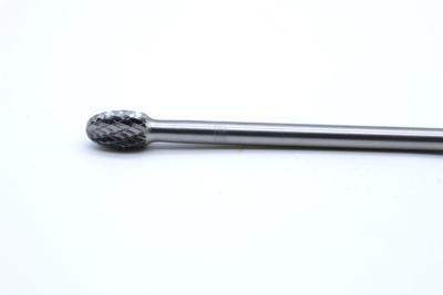 China SE-3ML6 Long Shank Carbide Burr with Oval Shape and Double Cut for Concave Machining for sale