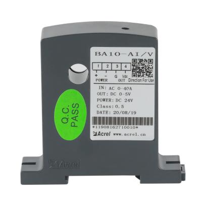 China Acrel 300286.SZ BA10- AI/V insulate 0-50A current to DC 0-5V analog AC current electrical sensor for sale