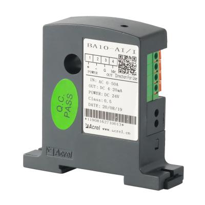 China Acrel 300286.SZ AC current transmitter BA10- AI/I  with 0-50A in 4-20mA analog output for sale