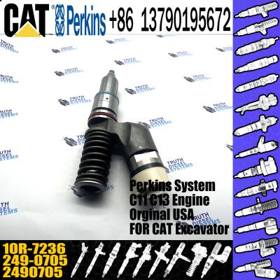 중국 고양이 C13 굴삭기를 위한 고급 품질 새로운 디젤 연료-커먼 레일 분사기 2490705 10R7236 249-0705 10R-7236 판매용