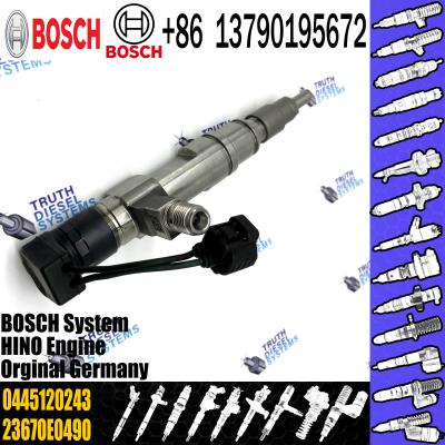China Para el inyector de combustible común del imán del carril de TOYOTA HINO 23670-E0490 BOSCH 0445120243 23670-E0490 en venta