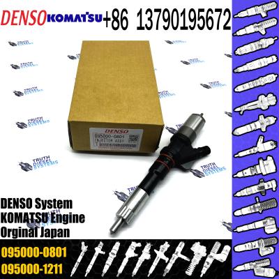 China 0950000801 Original Auto Parts Diesel Fuel Injector Engine Common Rail Injector 6156-11-3100 095000-0801 for sale
