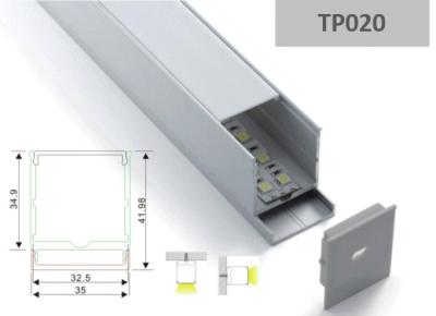 China Extra Deep 3-Part Aluminium LED Luminaire Profile(TP020) for sale