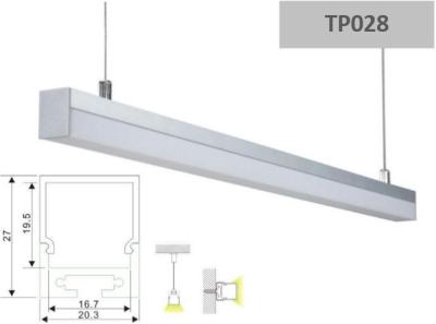 China Suspended Aluminium Luminaire Profile Square Diffuser(TP028) for sale