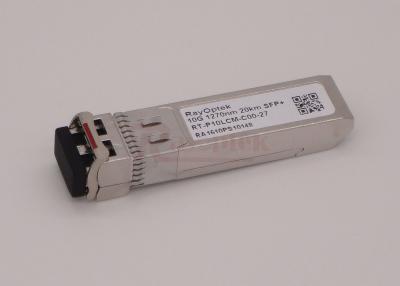 China Ethernet 10G SFP+ CWDM Optical Transceiver 1270nm 20km Dual LC for sale