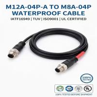 Quality M12A-04P-A to M8A-04P Waterproof Connection Cable for sale