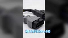 OBD II 16PIN Male to OBD II 16PIN Female + RJ45 Network Port