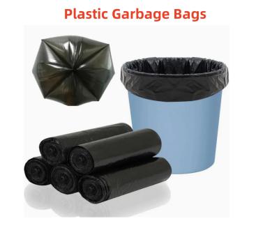 China Black Color Plastic Trash Bag Garbage Bags On Roll for sale