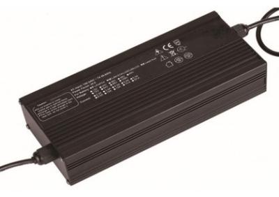 China IP65 IP66 Waterproof  6A LFP 48 Volt Battery Charger Aluminum Black Material for sale