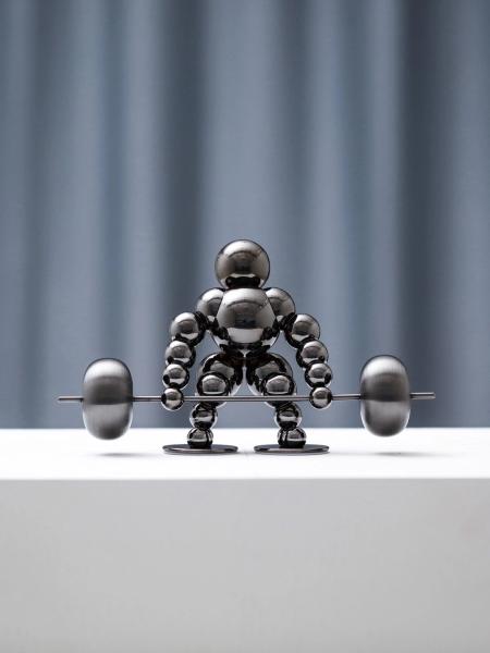 Quality Multi Color Weightlifter Statue Custom Sizes Weightlifting Sculpture for sale
