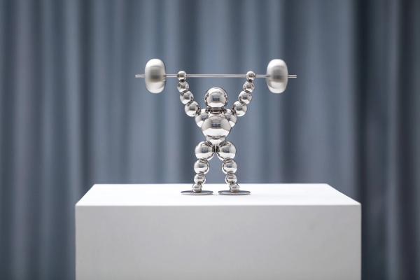 Quality Multi Color Weightlifter Statue Custom Sizes Weightlifting Sculpture for sale