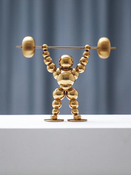 Quality Multi Color Weightlifter Statue Custom Sizes Weightlifting Sculpture for sale